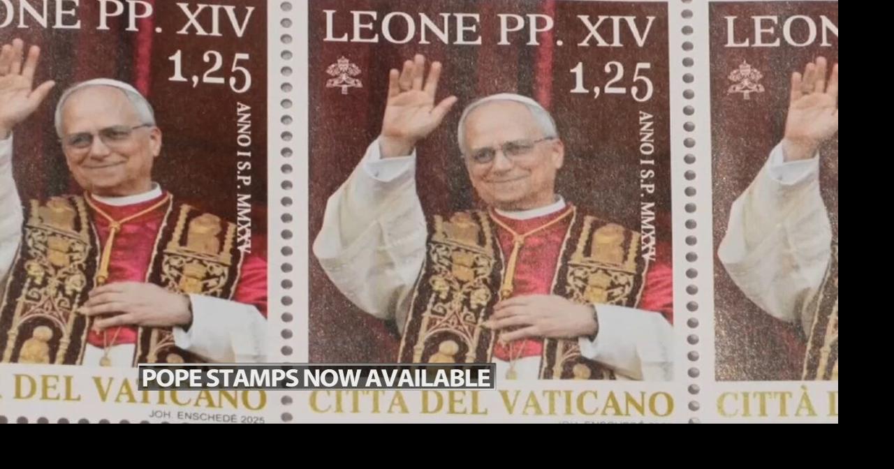 Vatican Postal Service releases first series of stamps of Pope Leo ...