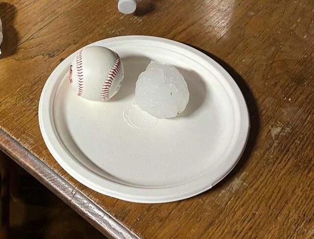 IMAGES | Tuesday morning storms produce baseball-sized hail | | wdrb.com