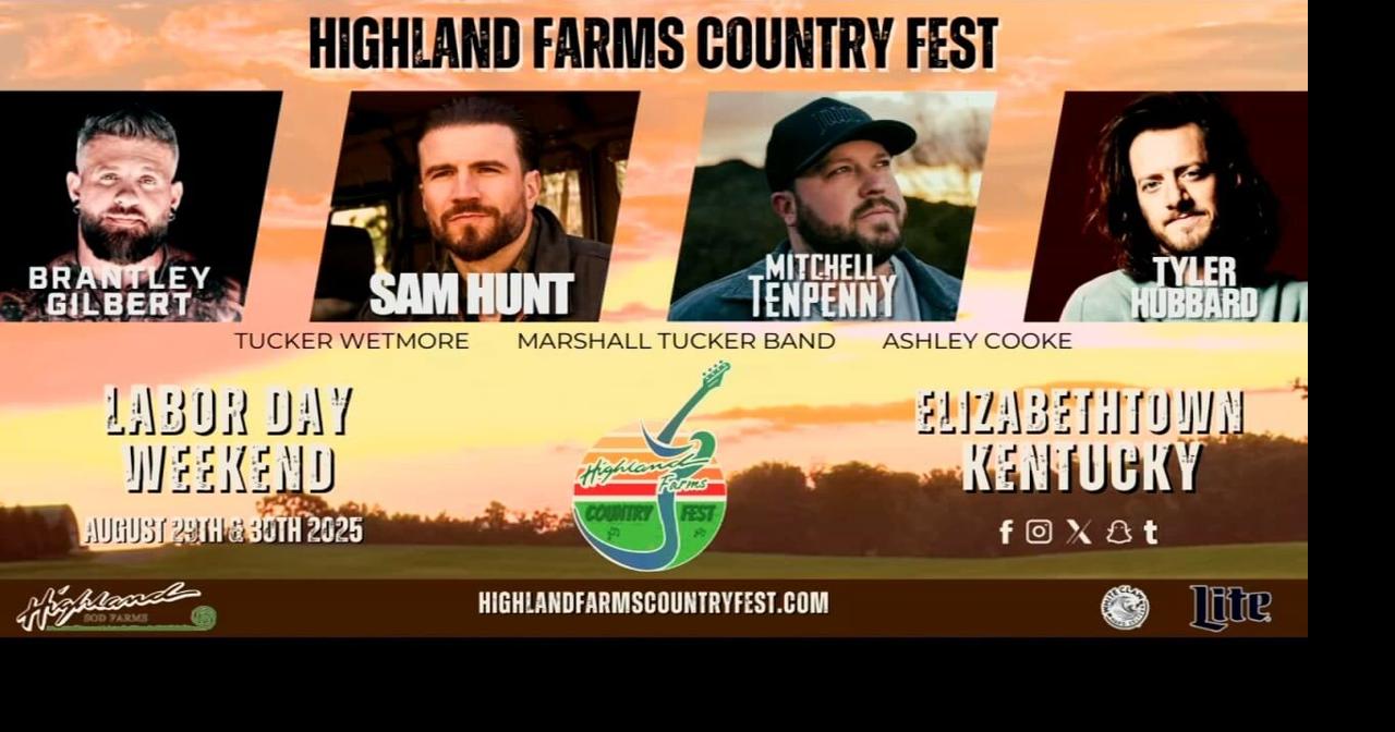 Highland Sod Farms' Labor Day Country Fest features Sam Hunt, Brantley ...