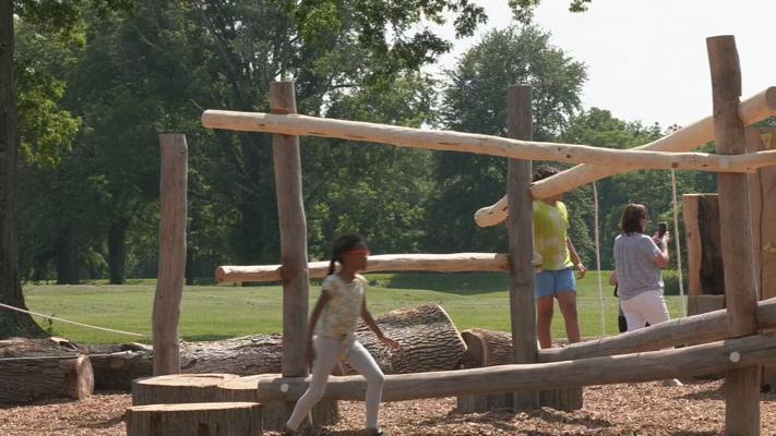 New nature play space opens for children in Louisville's Shawnee Park ...
