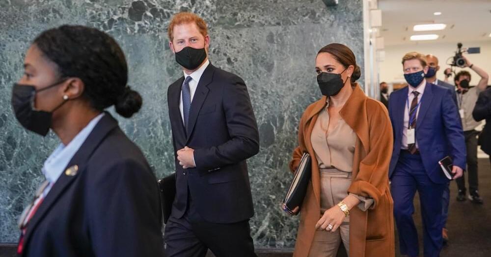 Prince Harry and Meghan escorted as they leave United Nations.jpeg ...