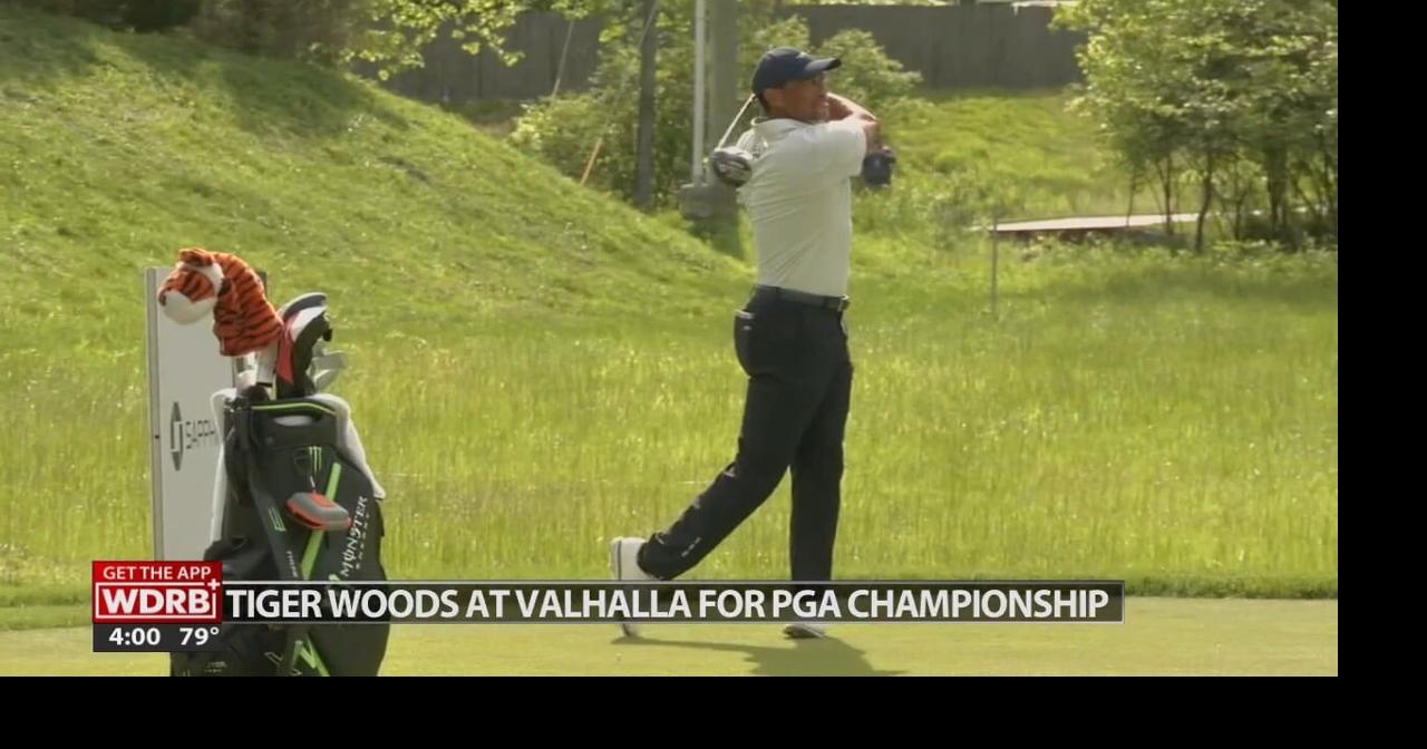 Tiger Woods practices at Valhalla Golf Club in Louisville ahead of PGA ...