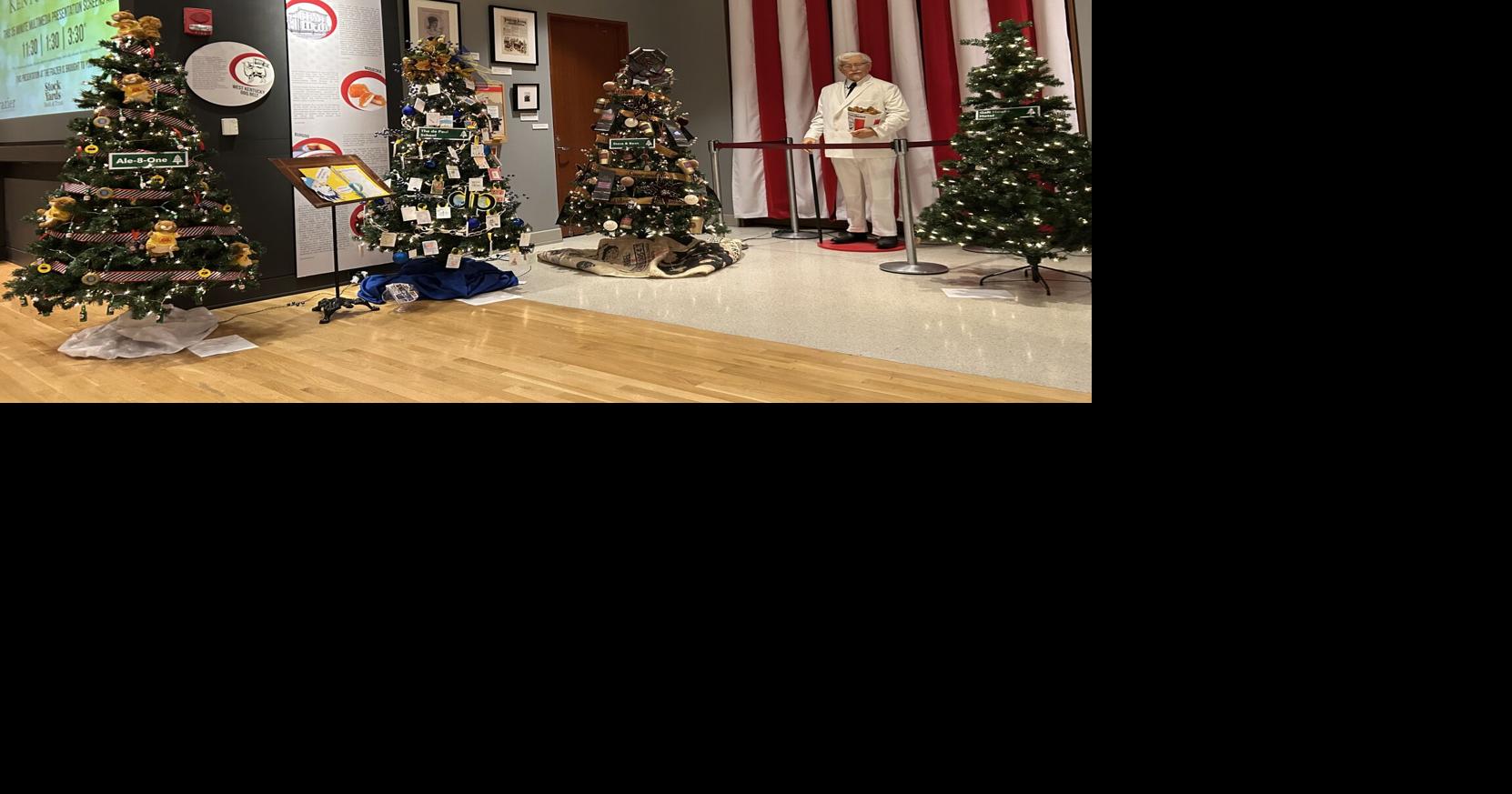 Groups and organizations create a holiday forest inside the Frazier ...
