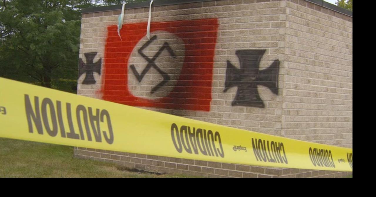 2 arrested after Indiana synagogue vandalized with Nazi graffiti ...