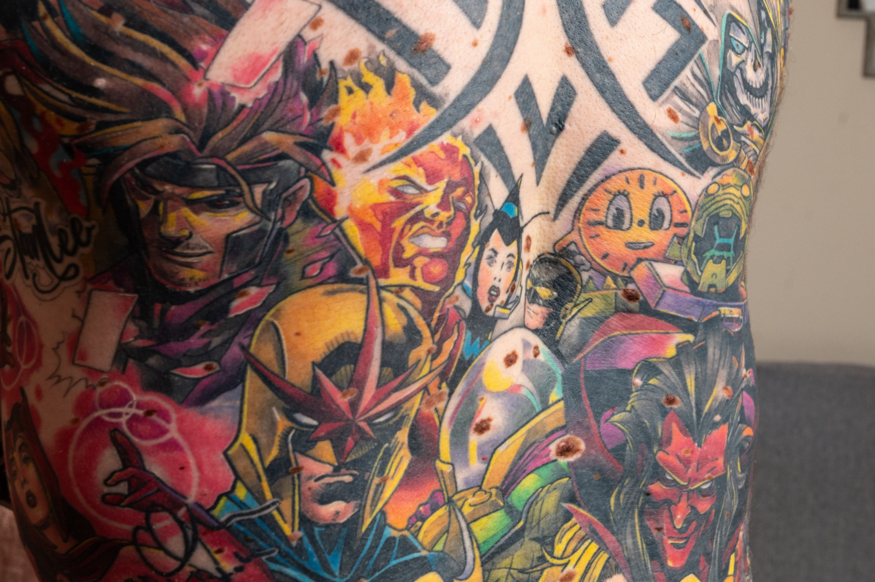 Man breaks world record for having most Marvel comic tattoos | News ...