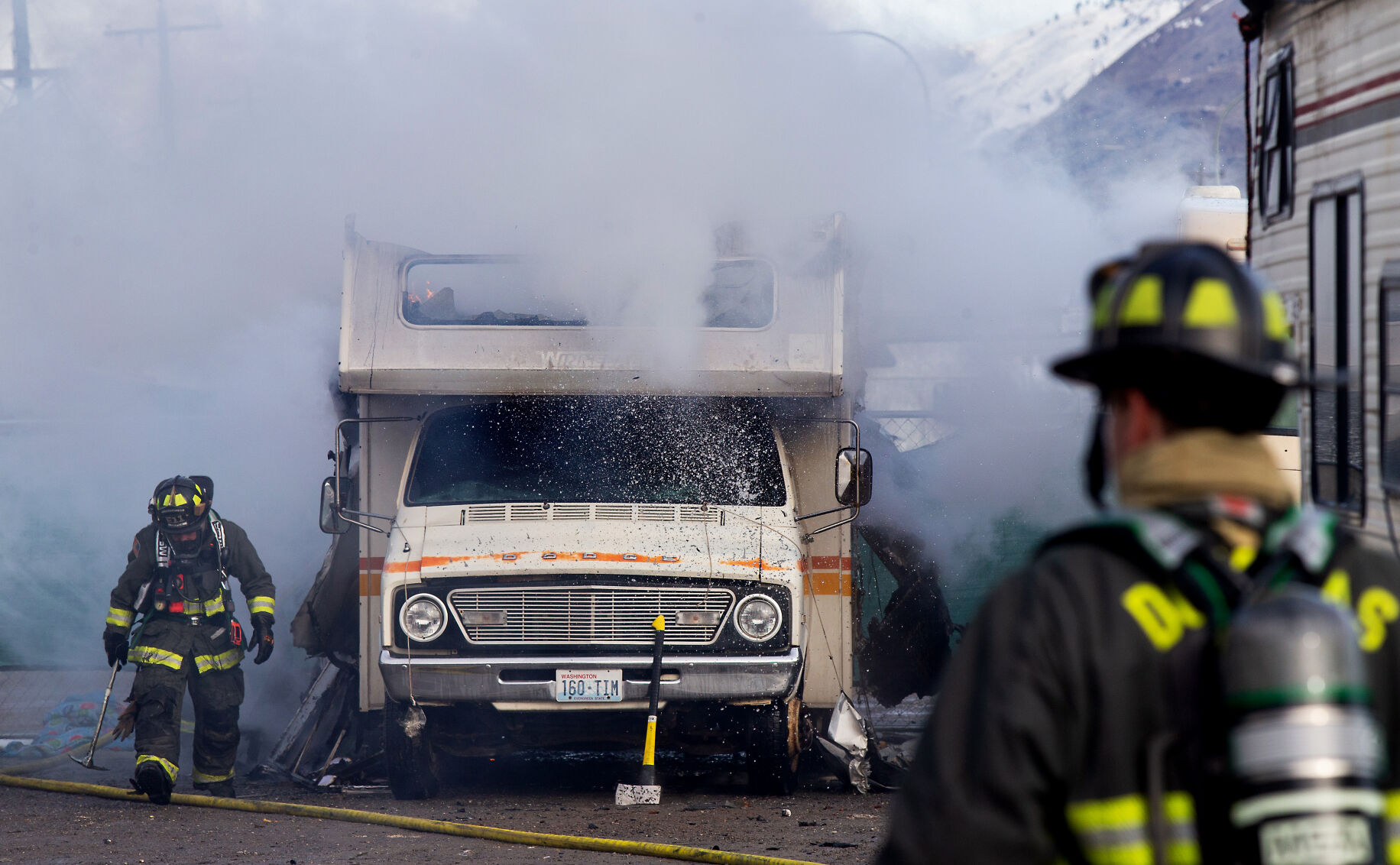 Fire at Safe Park II destroys one RV, damages another | Local News ...