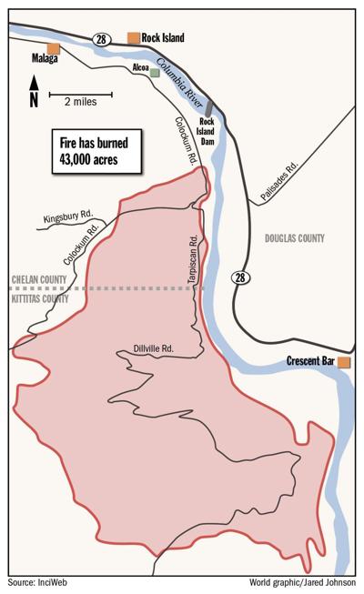 Colockum Tarps Fire map | Local News | wenatcheeworld.com