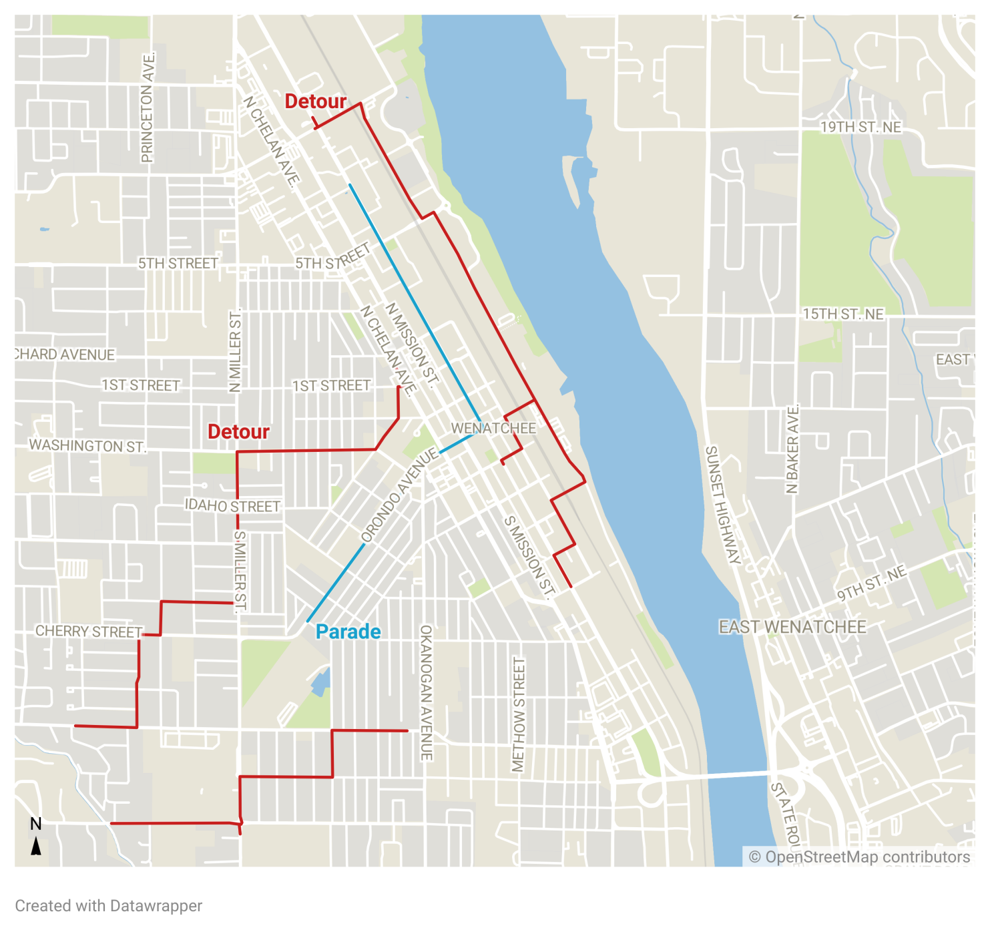 Apple Blossom Festival parade and Tour de Bloom detour maps | Apple ...