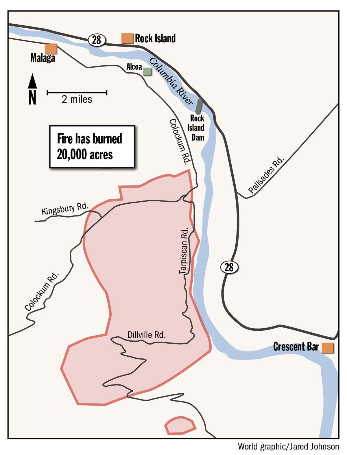 Map of Colockum Tarps Fire | News | wenatcheeworld.com