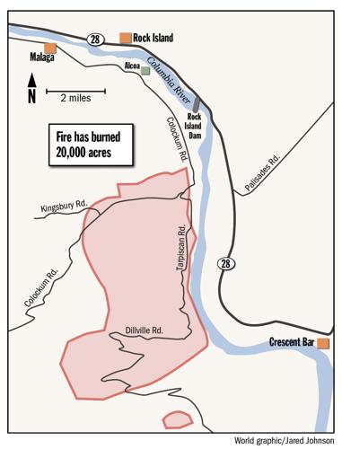 Map of Colockum Tarps Fire | News | wenatcheeworld.com