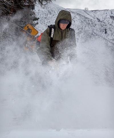 Photo: Blowing snow off sidewalk in Wenatchee | Local News ...
