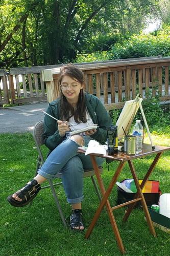 Photos: Two Rivers Gallery's Plein Air Paint Out painters find shady ...