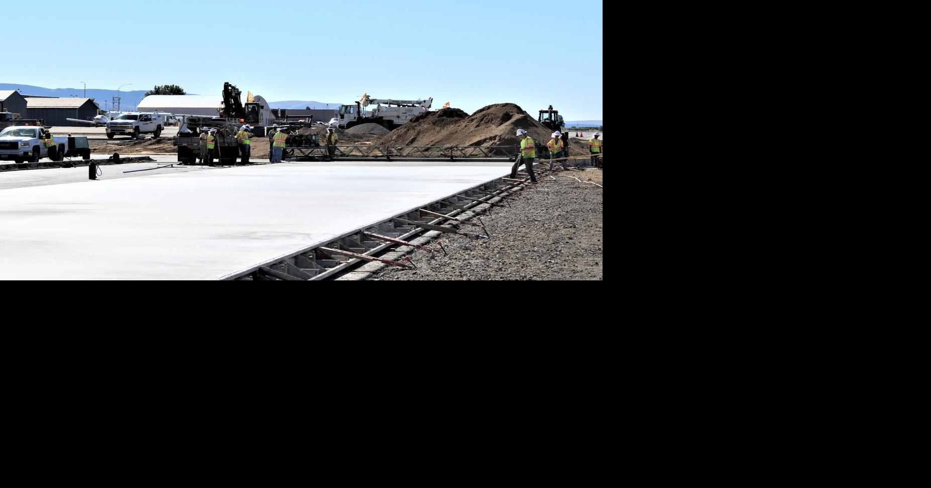 Pangborn Memorial Airport gets a little brighter with new plane parking ...
