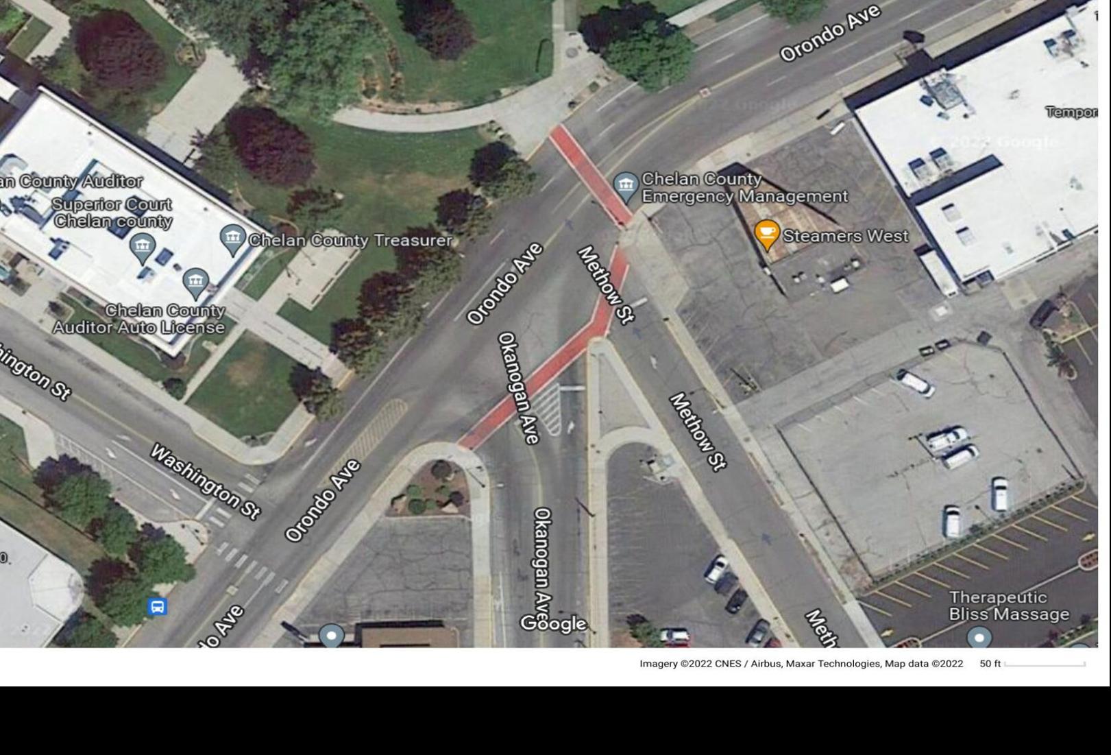 Orondo Avenue intersection gets peninsula, bike lanes, merging lanes ...