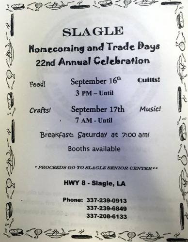 Slagle Homecoming and Trade Days set Friday, Saturday | | westcentralsbest.com