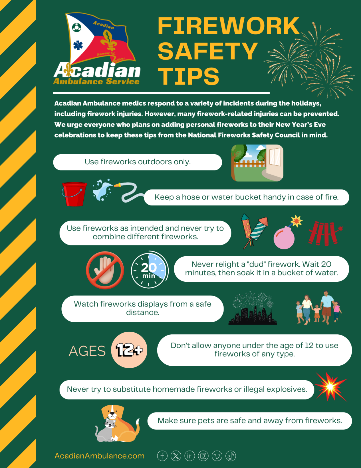 Acadian Ambulance shares New Year's Eve and fireworks safety tips ...