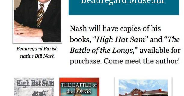 Bill Nash Book Signing Rescheduled at Beauregard Museum | Calendar ...