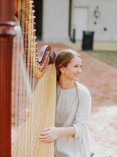 Harpist Jane Clark performing at DeRidder War Memorial Civic Center ...