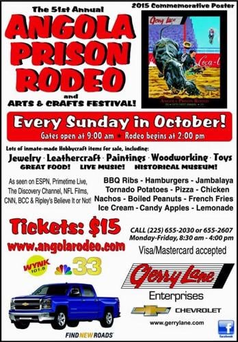 51st Annual Angola Prison Rodeo slated every Sunday this month ...