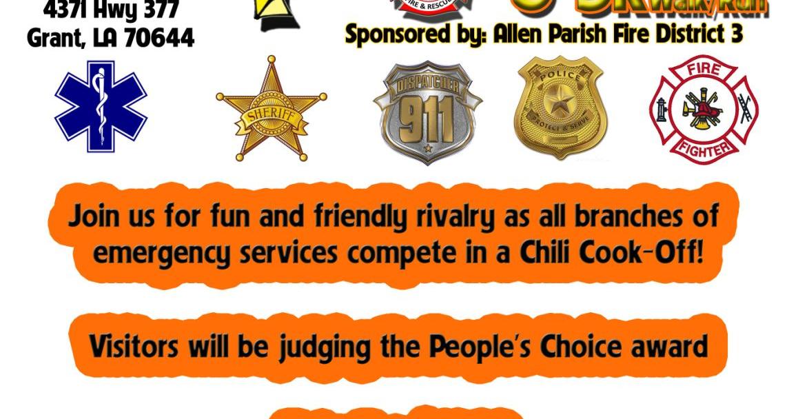 Allen Parish Fire District 3 to hold chili cookoff, 5K walk/run on ...