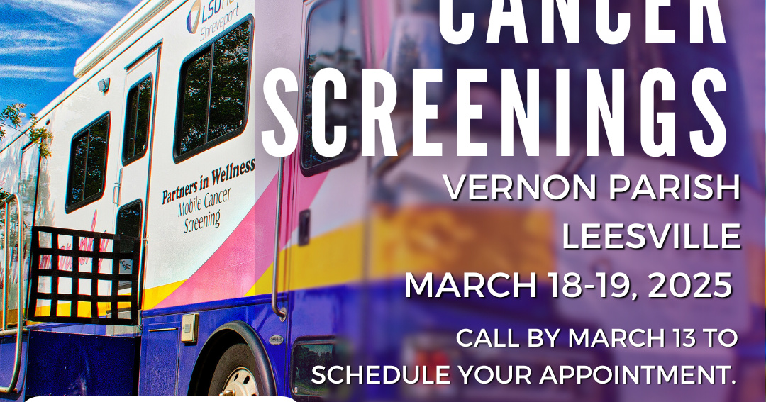 Cancer Screening Templates - Cancer Screening Leesville March 18-19 ...