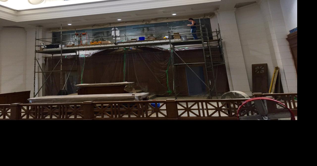 Beauregard Parish courthouse mural, dome get new life during renovation ...