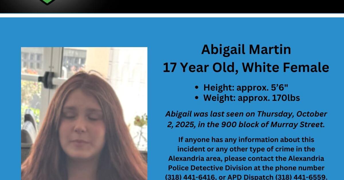 MISSING JUVENILE: Alexandria Police Searching for Abigail Martin | News ...