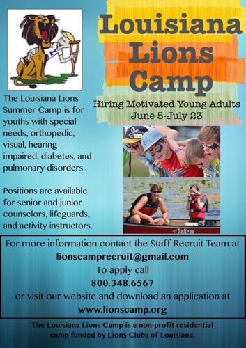 Louisiana Lions Camp looking for summer staff hires ...