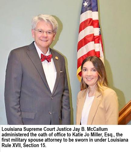 Louisiana Supreme Court Administers Oath to First Military Attorney ...