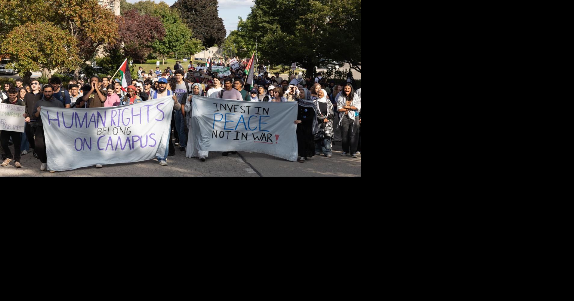Students rally for human-rights based investment policy | News ...