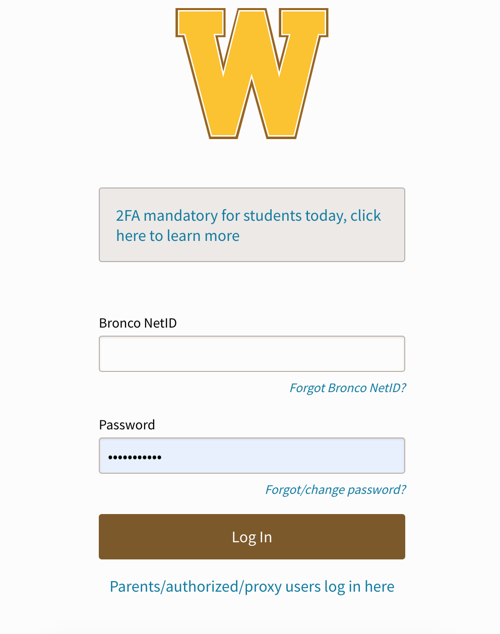 A two-factor authentication prompt now appears on GoWMU ...