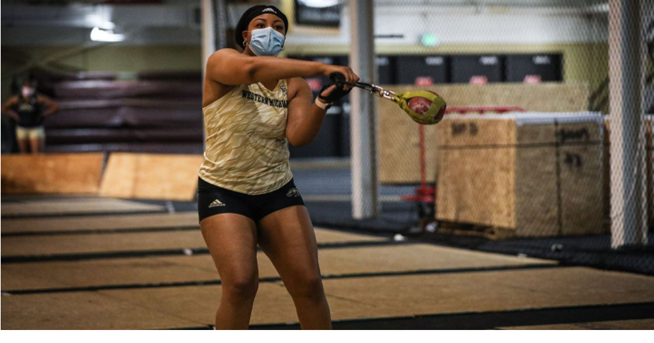 Taylor Eaton wins weight throw event to lead Broncos at Akron ...
