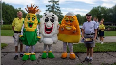 NORTH RIDGEVILLE: Mascots Poppie, Kernel and Candy Corn are all set to ...