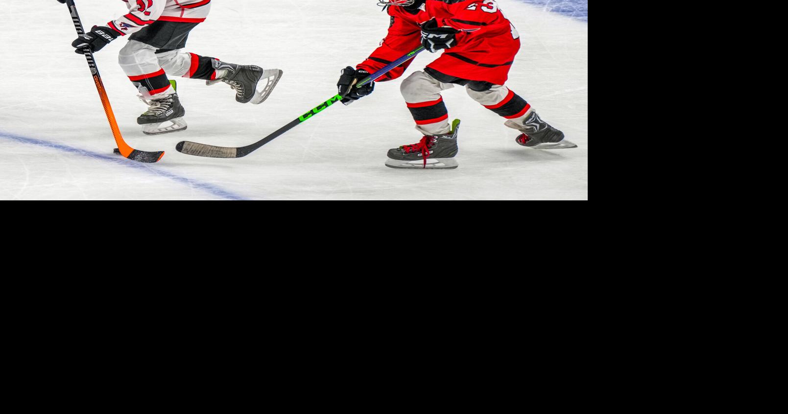 Chesterfield Lady Falcons play during Blues vs Islanders intermission ...