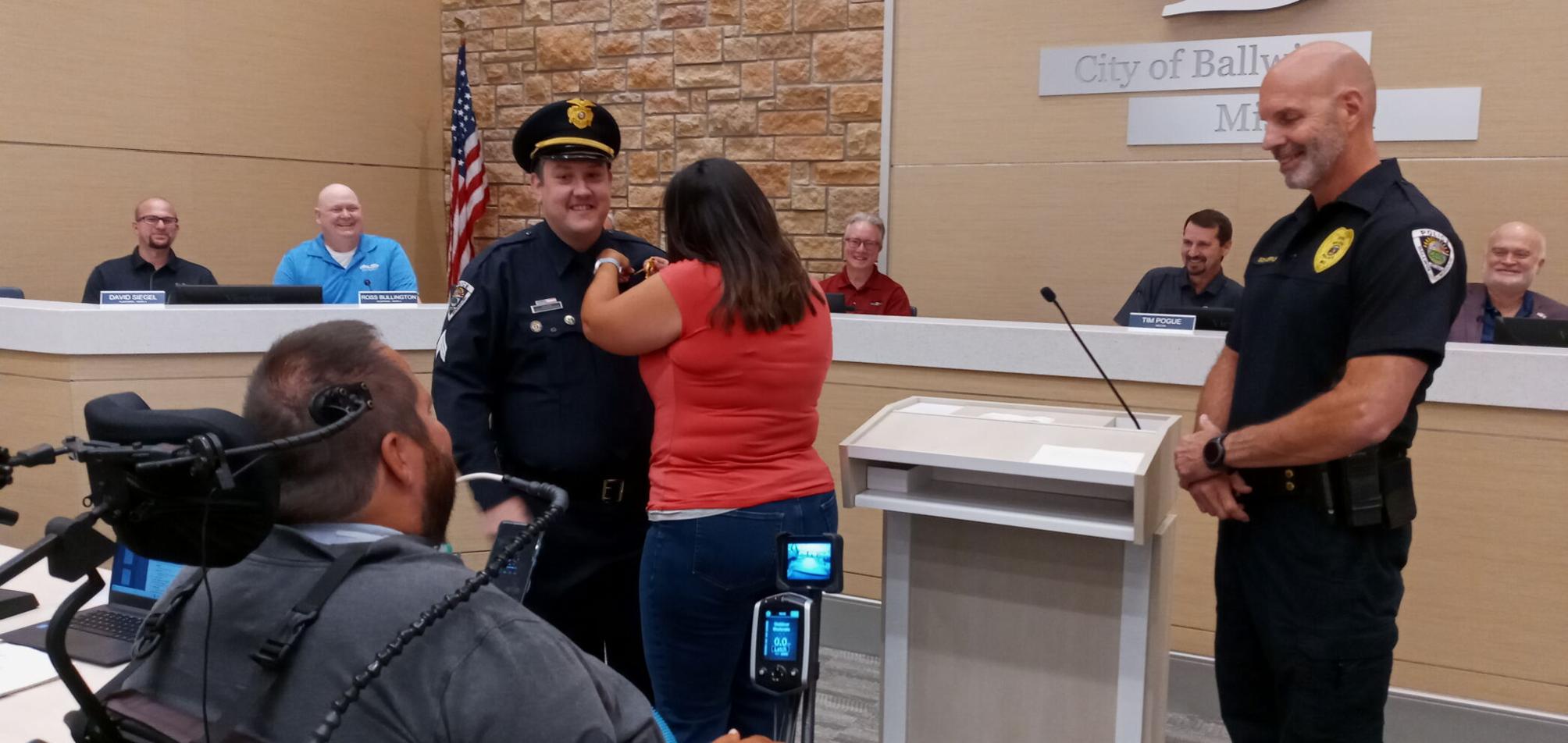 Ballwin Officer Michael Burgoyne is promoted to sergeant | West County ...
