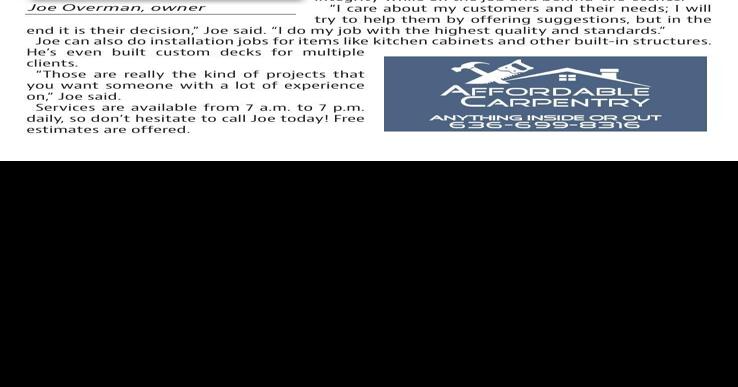 Inside-out knowledge of carpentry | | westnewsmagazine.com