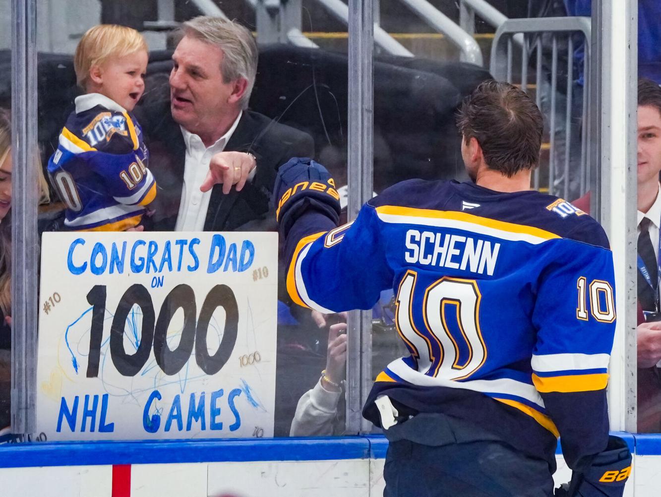 Big night for Brayden Schenn; celebrates his 1000th NHL game & scores ...