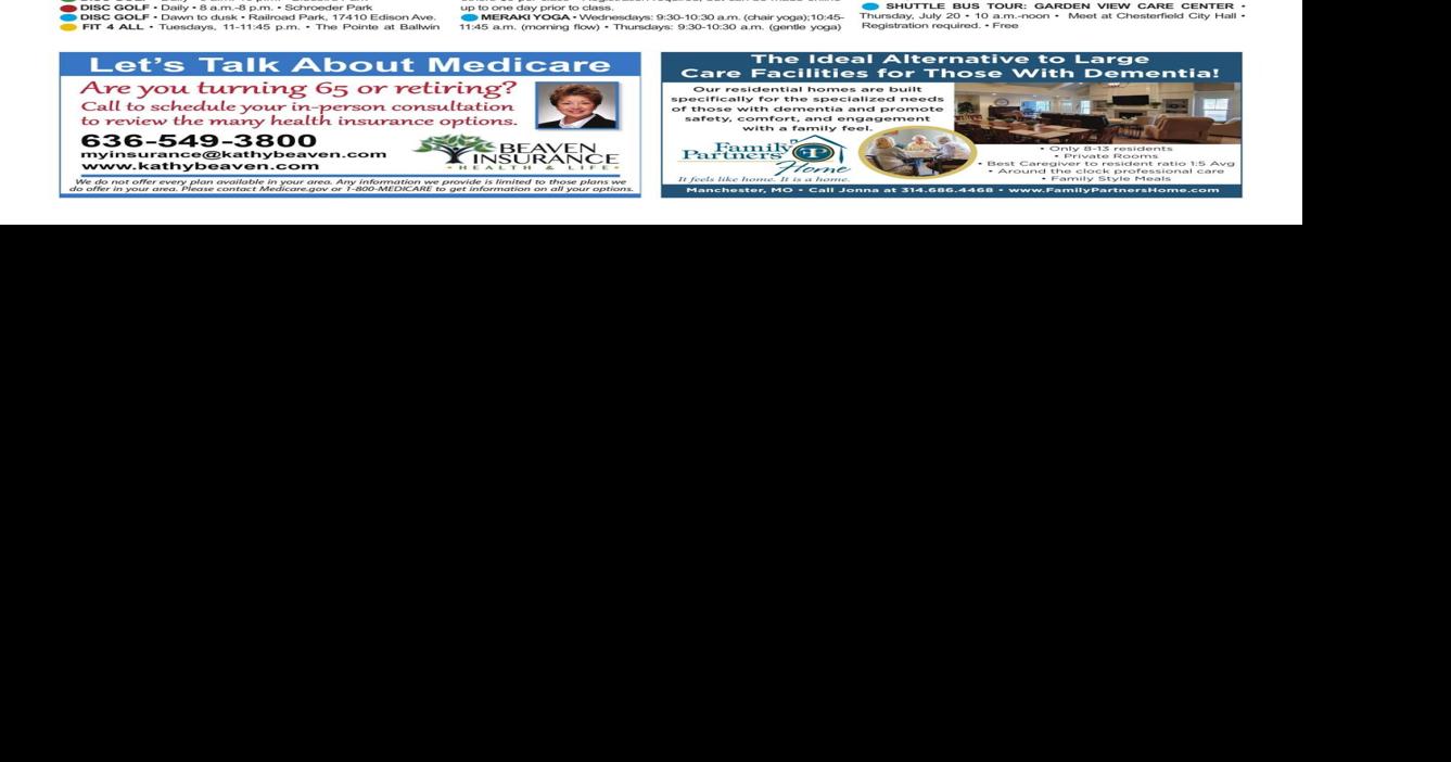 Older Adults Calendar • Late June - August | West County News ...