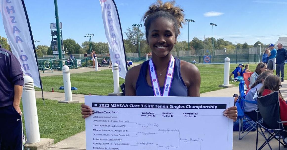 Buckels makes history as first girl to win state tennis singles title ...