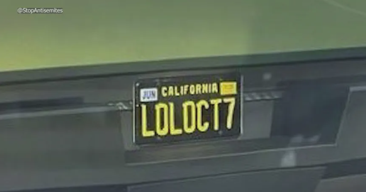 DMV Recalls Customized License Plate Mocking October 7 Attack | News ...