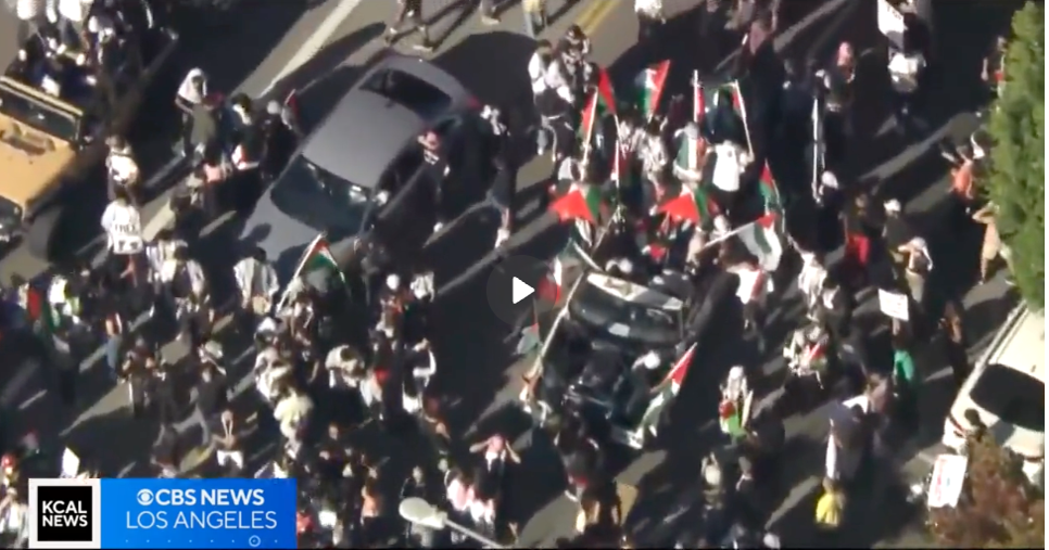 LAPD Monitoring Palestinian Rights Demonstration in West LA | News ...