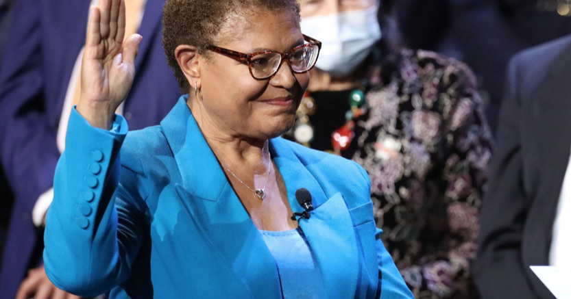 Karen Bass Takes Oath As Los Angeles New Mayor In Historic