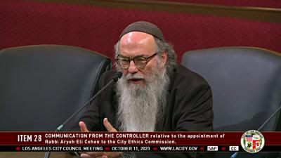 Rabbi Aryeh Eli Cohen Confirmed for Five-Year Term on LA City Ethics ...