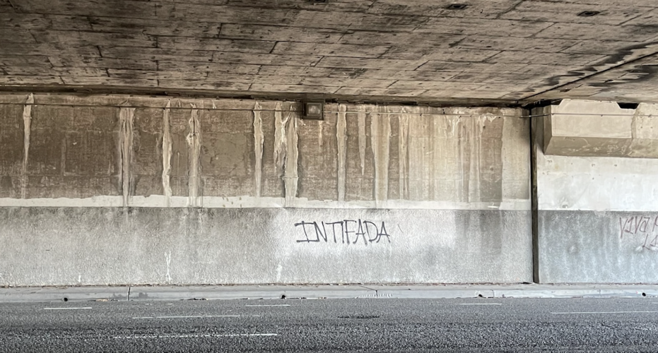 Pro-Palestine Protest Graffiti Remains on Westside, Stirring Community ...