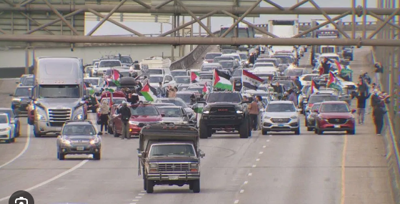 Anti-War Protesters Shut Down Southbound 405 Freeway in West LA | News ...