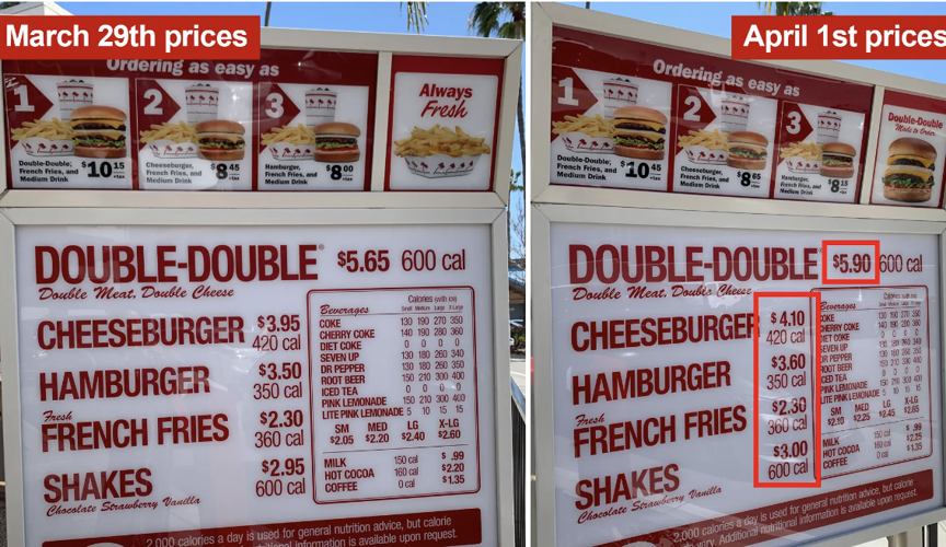California's $20 Fast Food Minimum Wage Drives Menu Price Surge | News ...
