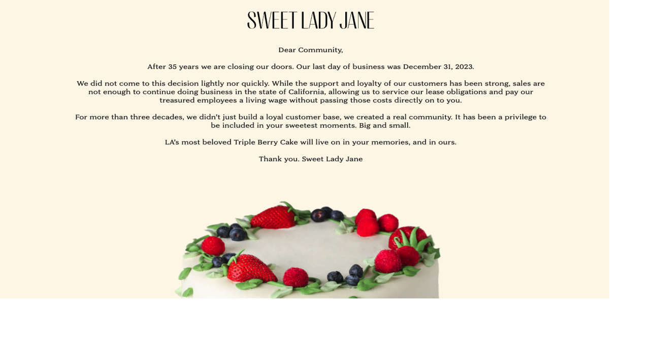 Sweet Lady Jane Bakery Closes, Blames California Challenges for Ending ...