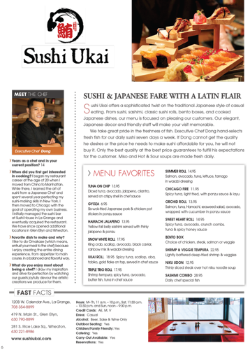 Menu Guide 2020: Sushi Ukai | Archives | westsuburbanliving.net