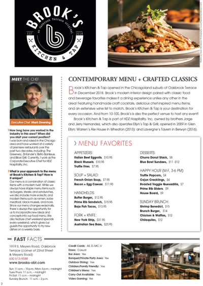 Menu Guide 2020: Brook's Kitchen & Tap | Archives | westsuburbanliving.net