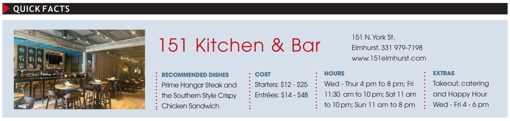 151 Kitchen & Bar | Archives | westsuburbanliving.net